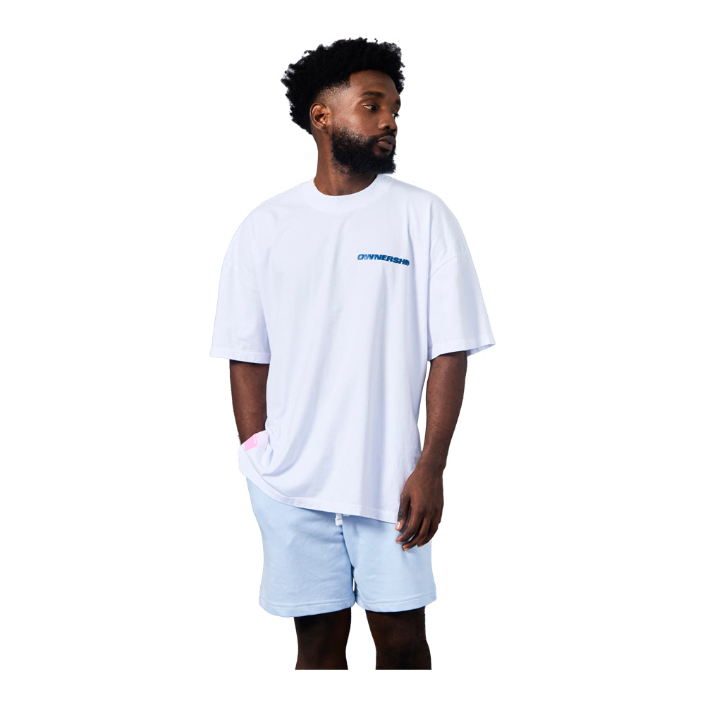 Ownership Men's Solid Monogram T-Shirt - White & Navy – City Jeans
